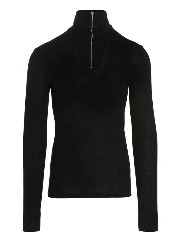 JIL SANDER Technical Sweater - Black