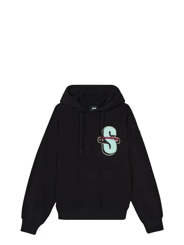 StÜssy S Applique Fleece Hoodie - Black