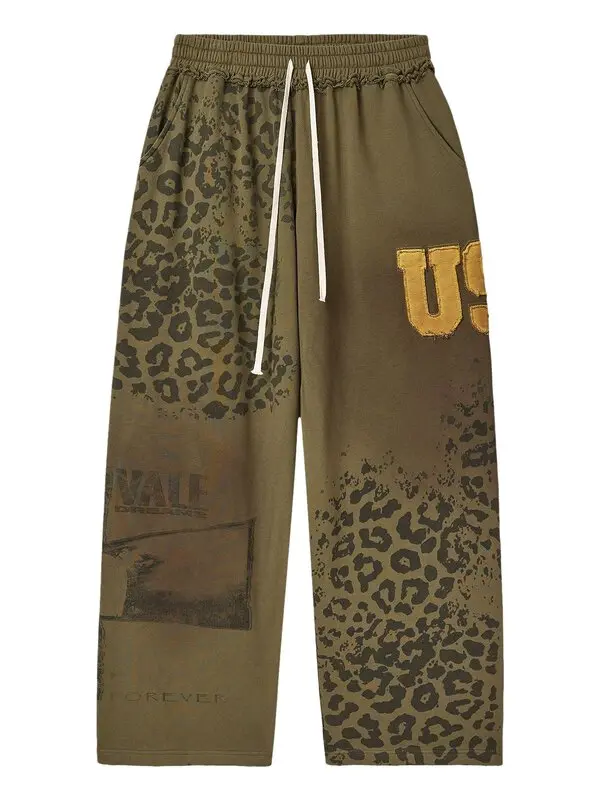 VALE FOREVER Safari Print Sweatpants - Green