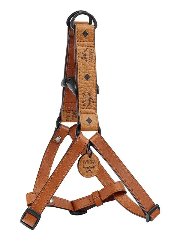Mcm Pet Harness In Visetos - Cognac