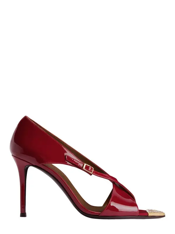 GIUSEPPE ZANOTTI Intriigo Croisée Crystal 90 Sandals - Red