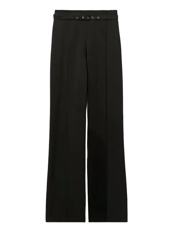 Claudie Pierlot Belted Trousers With Side Slits - Black