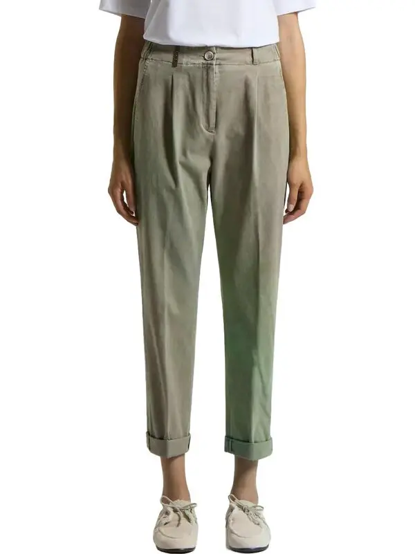 Peserico Pleated Elastic-waist Trousers - Green
