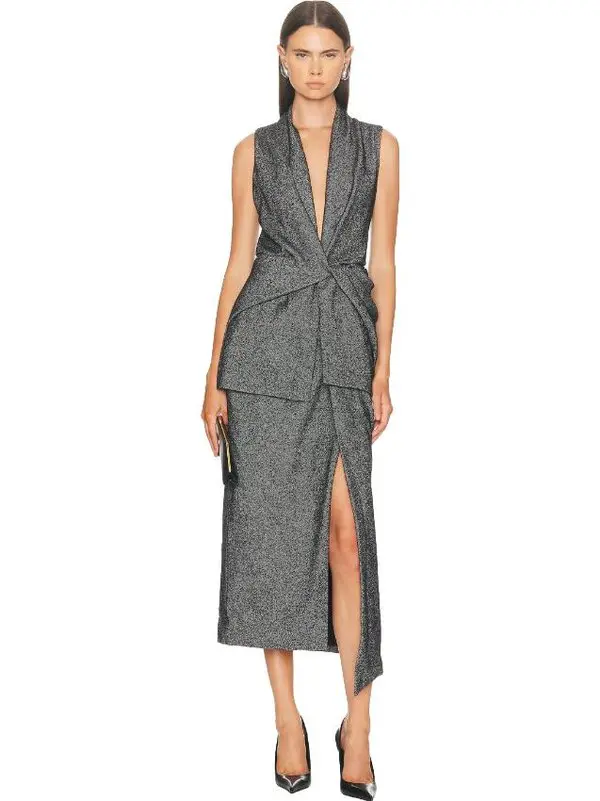 Brandon Maxwell The Margo Dress - Graphite