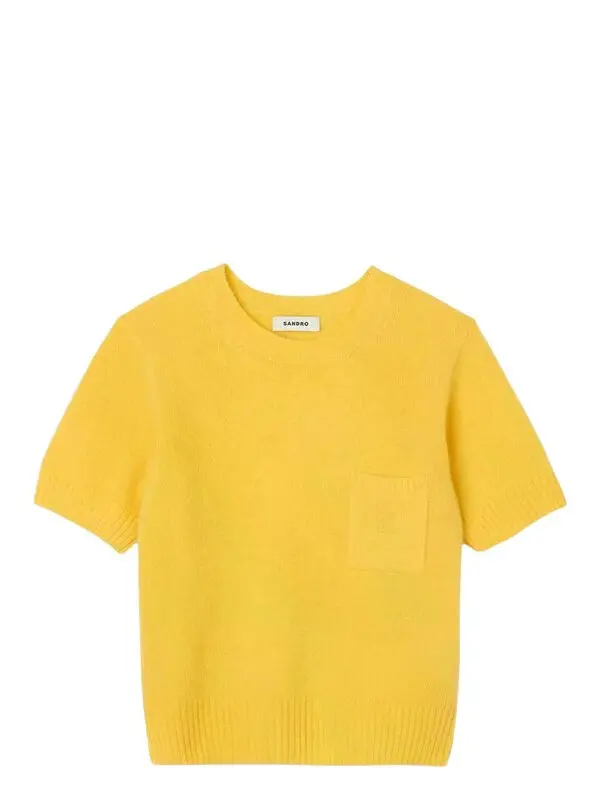 Sandro Pocket Short-sleeve Top - Yellow