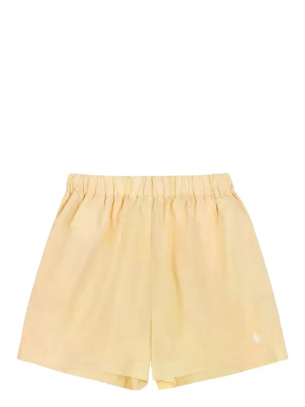 SPORTY & RICH Src Elasticated-waist Cotton Shorts - Yellow