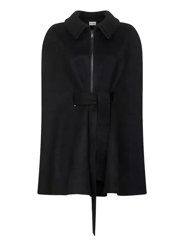 P.a.r.o.s.h Zip-front Belted Cape - Black