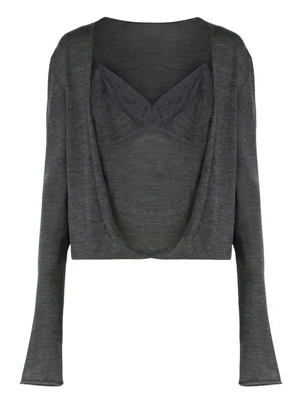 Alberta Ferretti Virgin Wool Sweater - Grey