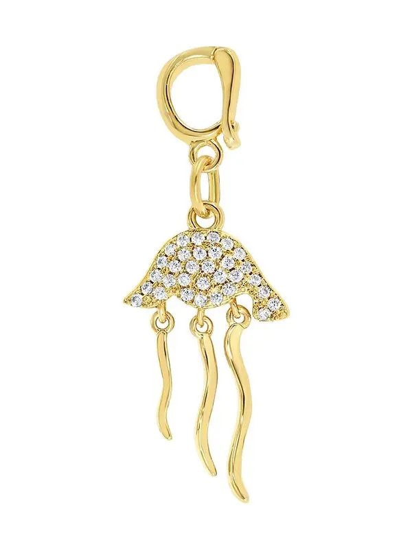 JACKIE MACK Pave Jellyfish Charm - Gold