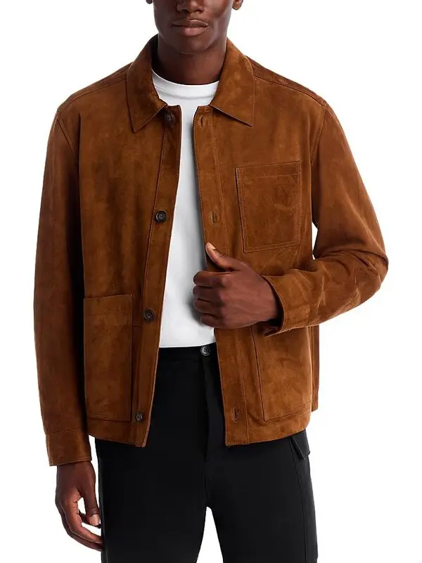 BOSS Markuedo Suede Jacket - Medium Brown