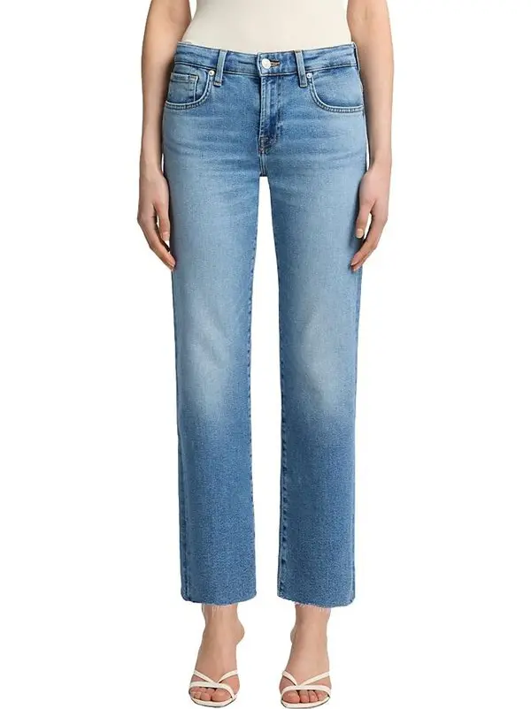 7 For All Mankind Calie Straight Leg Ankle Jeans - Fancy