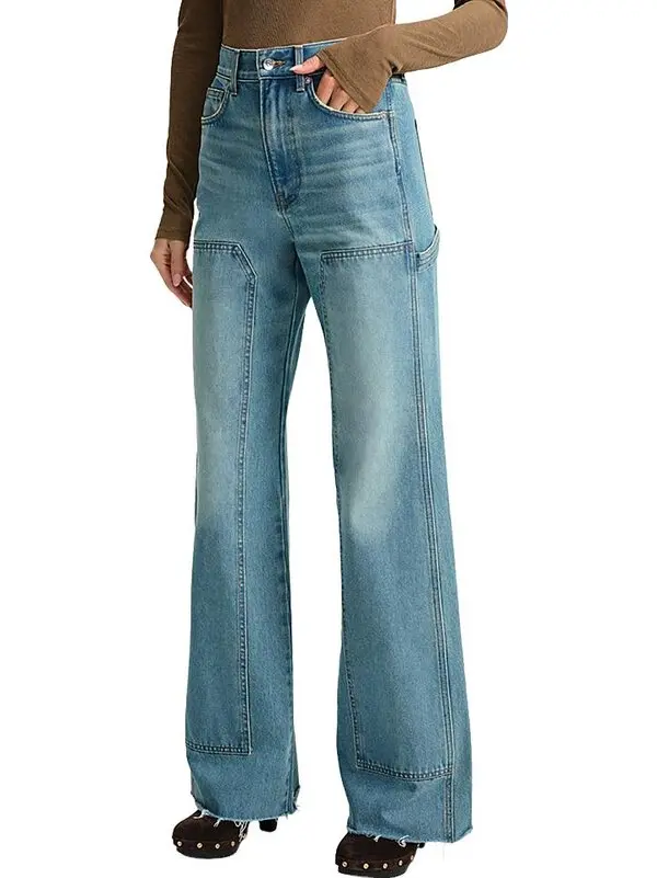 Veronica Beard Taylor High-rise Wide-leg Jeans - Blue Glare