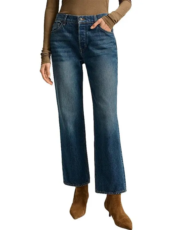 Veronica Beard Leah Mid-rise Straight Leg Jeans - Equinox Blue