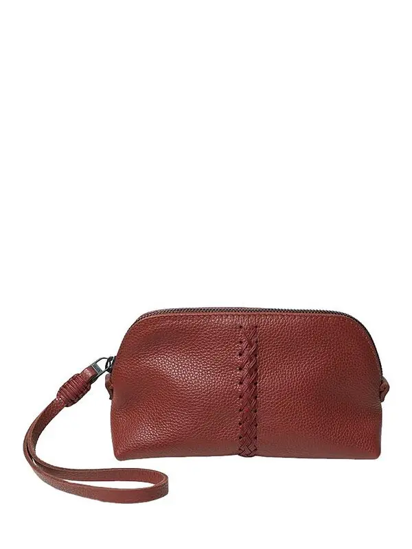 Callista Leather Wristlet Pouch - Red