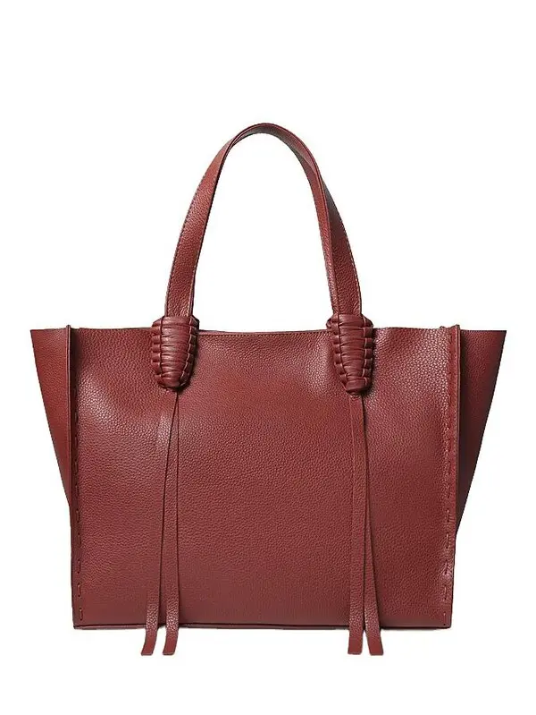 Callista Ara Medium Leather Tote - Red