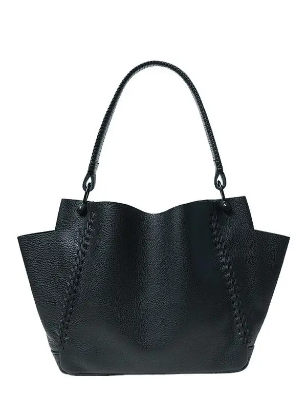 Callista Grained Leather Mini Shoulder Bag - Black