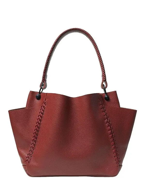 Callista Grained Leather Mini Shoulder Bag - Red