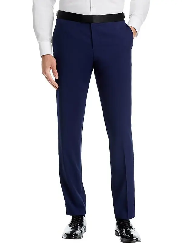 BOSS Slim Fit Tuxedo Pants - Bright Blue