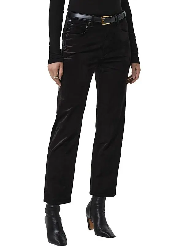 Citizens Of Humanity Delfina High-rise Straight-leg Jeans - Black
