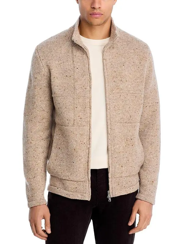 Inis Meáin Lifeline Zip Cardigan - Beige