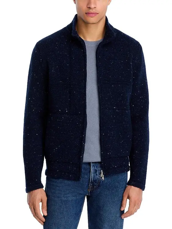 Inis Meáin Lifeline Zip Cardigan - Navy