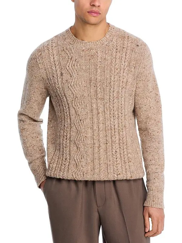 Inis Meáin Cable Crewneck Sweater - Beige