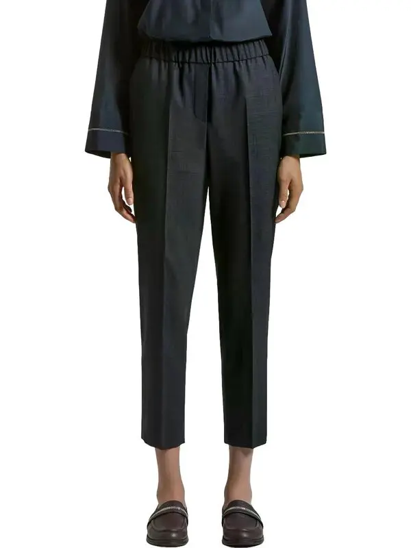 Peserico Checked Trousers - Blue