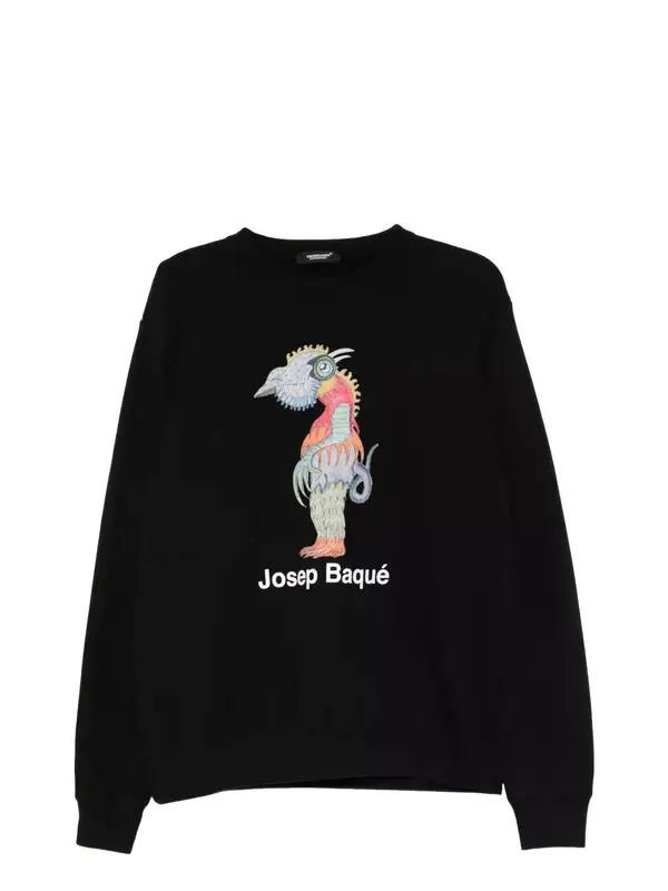 Undercover Graphic-print Cotton Sweatshirt - Black