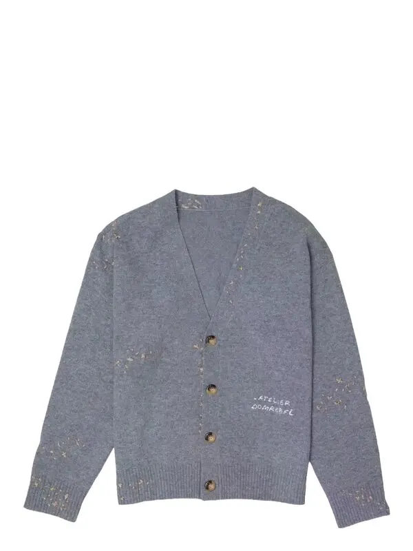 DOMREBEL Wool Blend Cardigan - Grey
