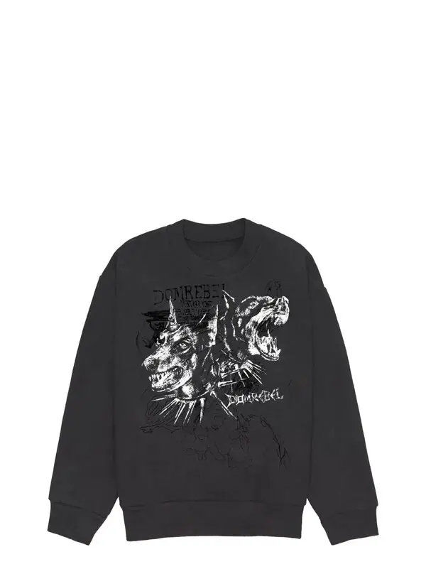 DOMREBEL Graphic-print Sweatshirt - Black