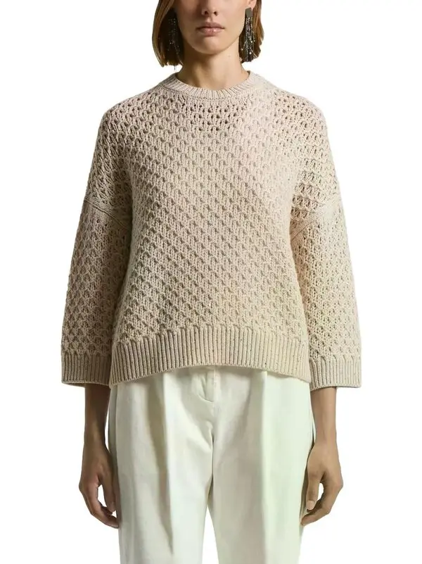 Peserico Open-knit Sweater - Neutrals