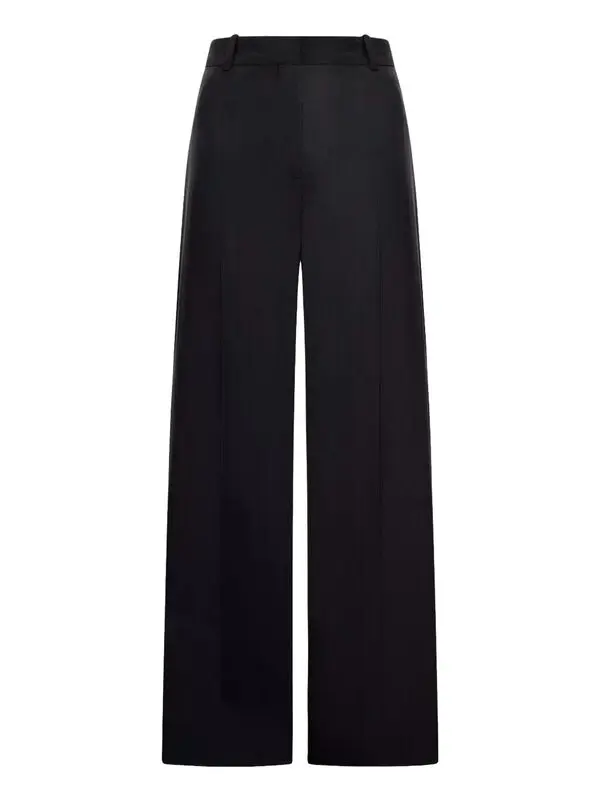 TOTEME Wide-leg Wool Trousers - Black
