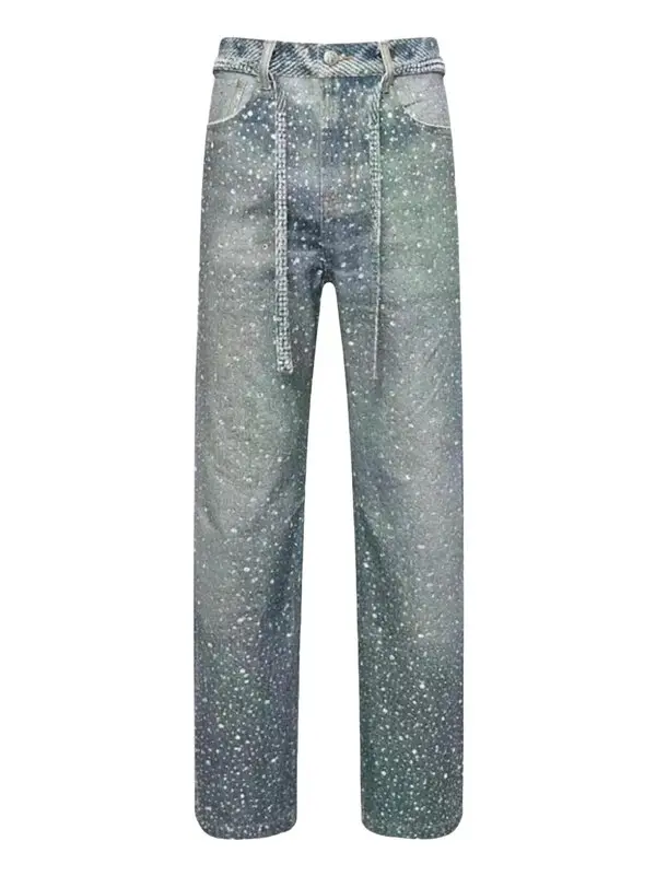 BIRTH OF ROYAL CHILD Crystal-embellished Jeans - Blue