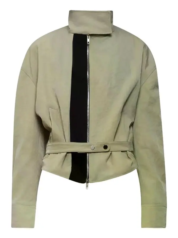 Christopher Esber Paneled Jacket With Belt - Green