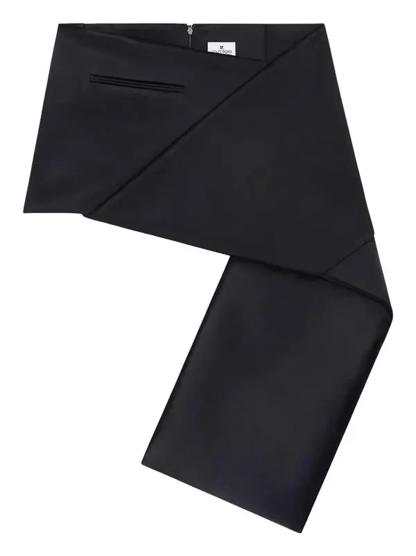 COURREGES Folded Panelled Mini Skirt - Black