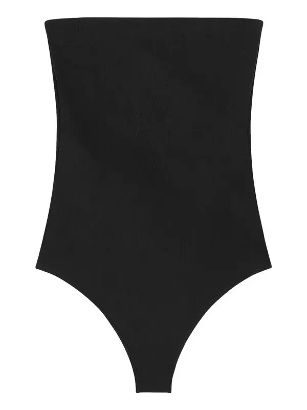 COURREGES Strapless Button-fastening Bodysuit - Black