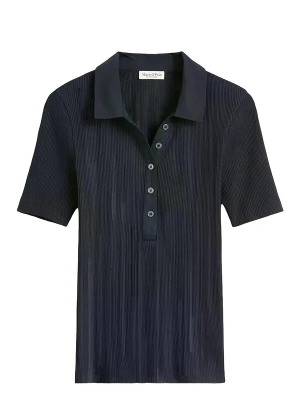 Marc O'polo Ribbed Polo Shirt - Blue