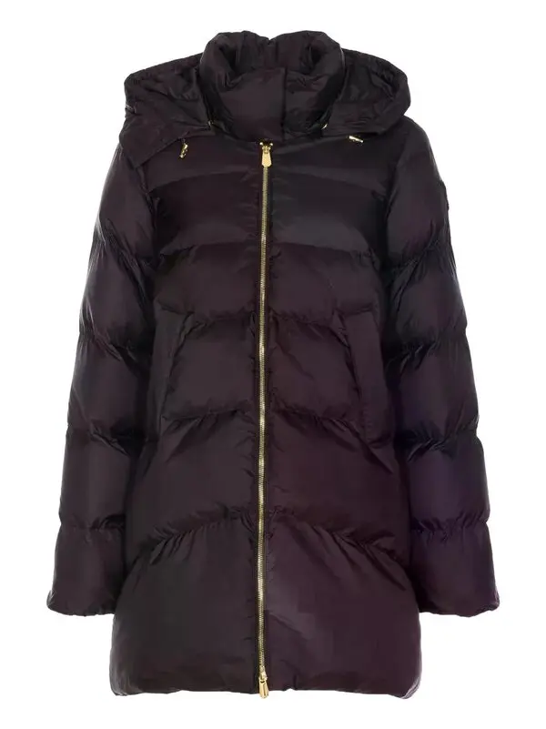 Pinko Padded Coat With Removable Hood - Grey