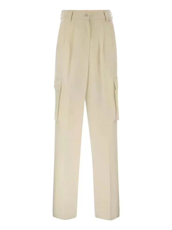 Herno Pleated Cargo Trousers - Neutrals