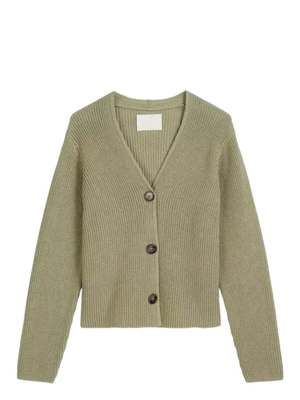 Marc O'polo Button-front Ribbed Cardigan - Green