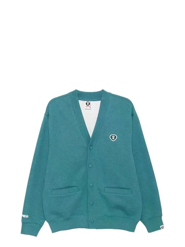 AAPE BY *A BATHING APE® Logo-appliqué Button-up Sweatshirt - Green