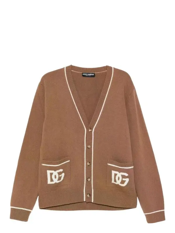 Dolce & Gabbana Virgin Wool Cardigan - Brown