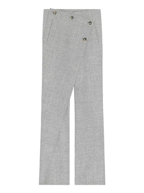 COURREGES Oblique Button Trousers - Grey