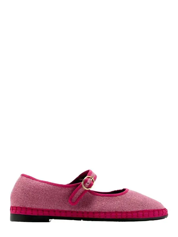 FLABELUS Buckled Ballet Flats - Red