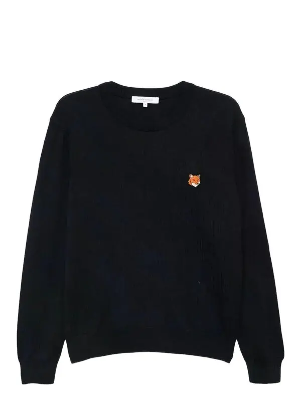 Maison Kitsuné Bold Fox Head Patch Sweater - Blue
