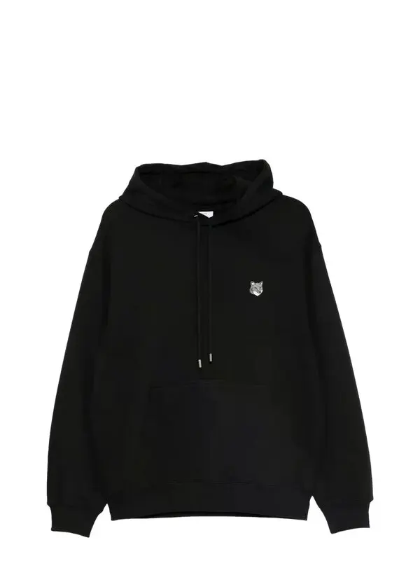 Maison Kitsuné Fox-head Patch Hoodie - Black