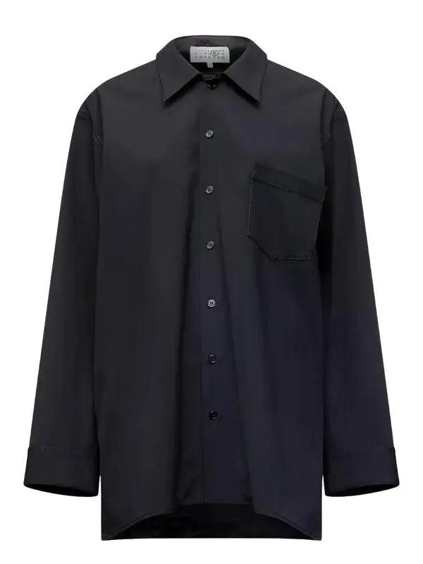 MAISON MARGIELA Long-sleeve Shirt Dress - Black