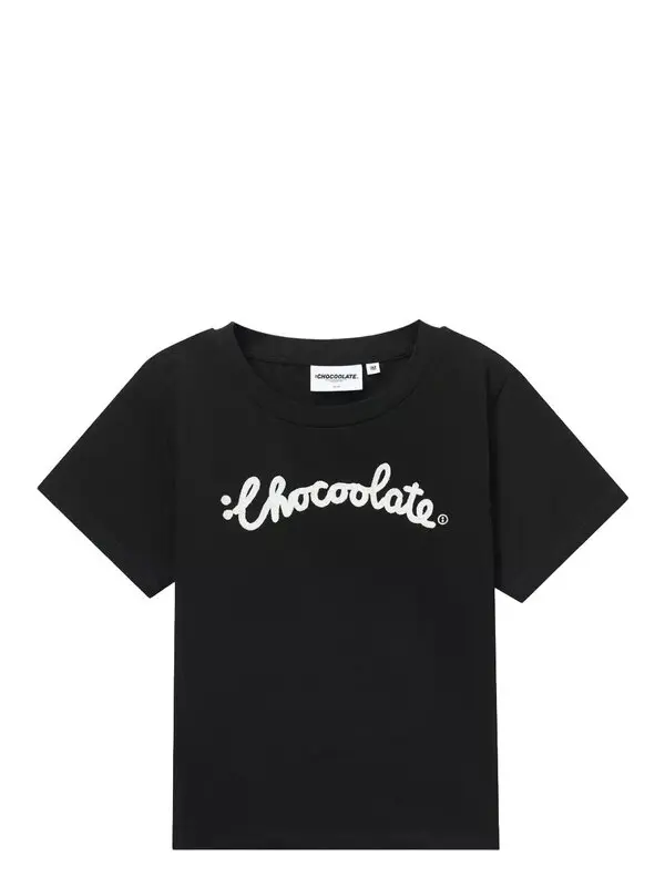 CHOCOOLATE Logo-embroidered T-shirt - Black