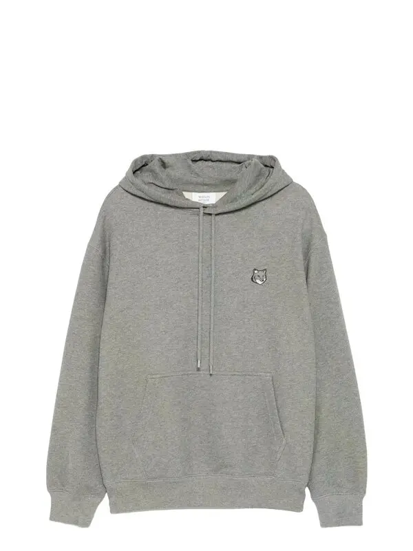 Maison Kitsuné Fox-head Patch Hoodie - Grey