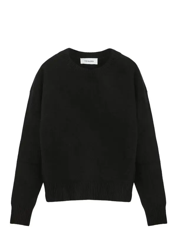 YVES SALOMON Wool Crew-neck Sweater - Black